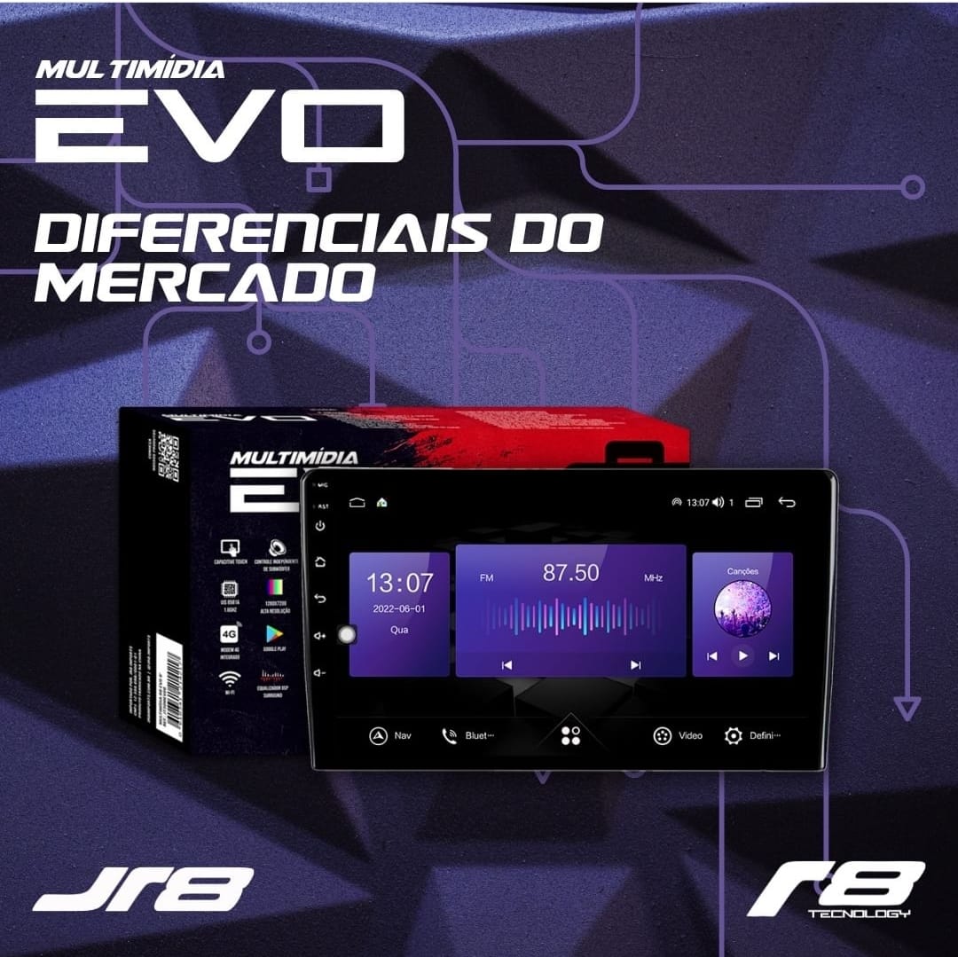 JR8 Imports lança central multimídia EVO - Portal Revista AutoMOTIVO